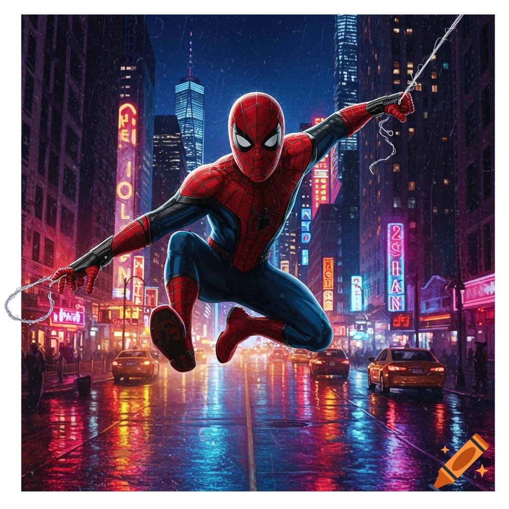 Spider-Man on Craiyon