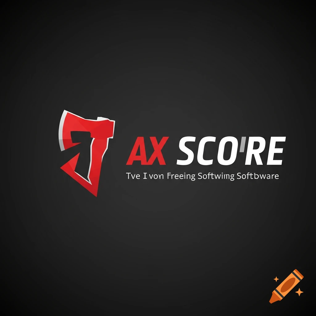 Axe throwing score keeping software logo with hex background #2b2b2b on ...