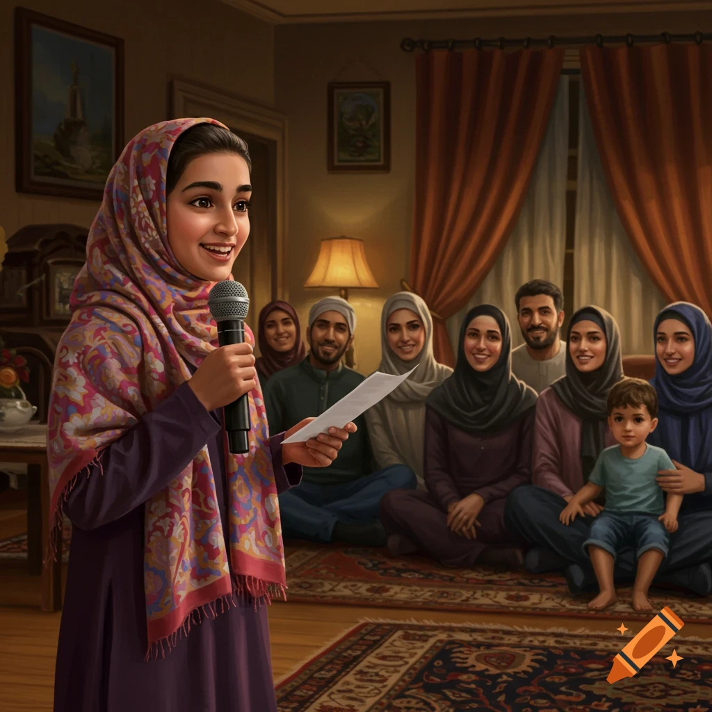 A Somali family standing together outdoors in traditional clothing. on ...