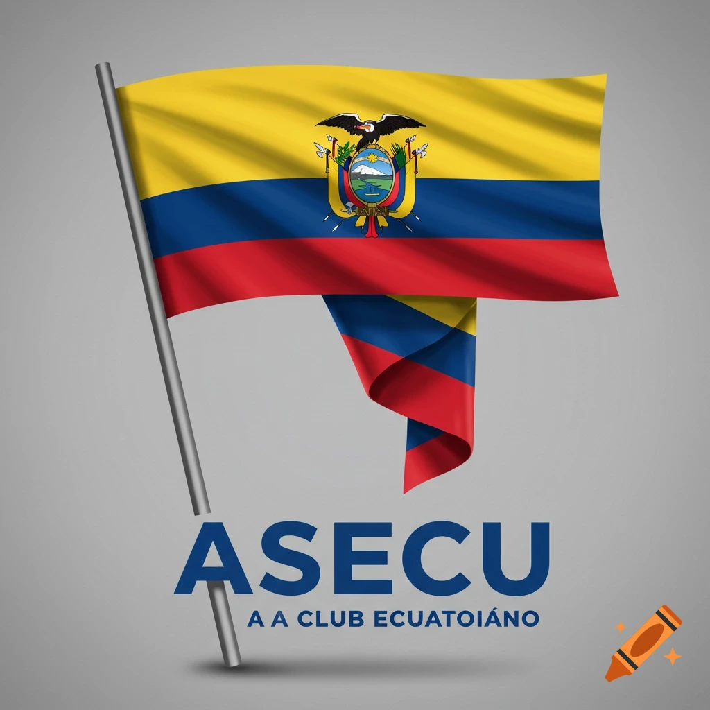 ASECU logo featuring an Ecuadorian guinea pig (cuy) holding the Ecuador ...
