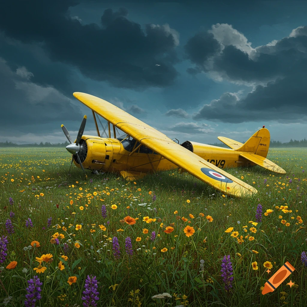 Small plane crash on Craiyon