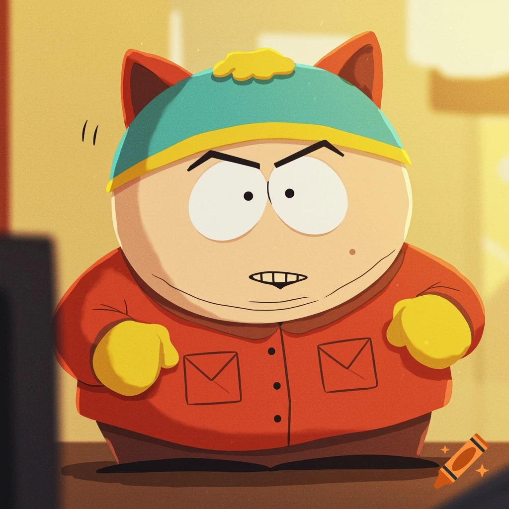 Three stylized characters resembling South Park characters dressed as ...