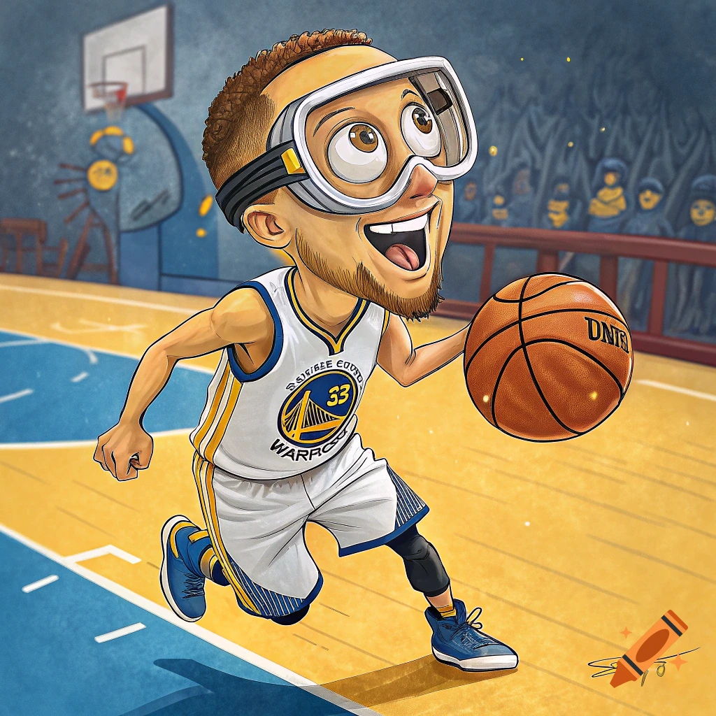 Chibi Stephen Curry Cartoon