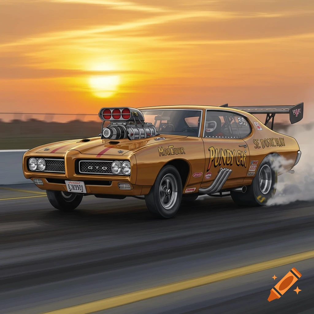 1968 Pontiac GTO Funny Car on Craiyon