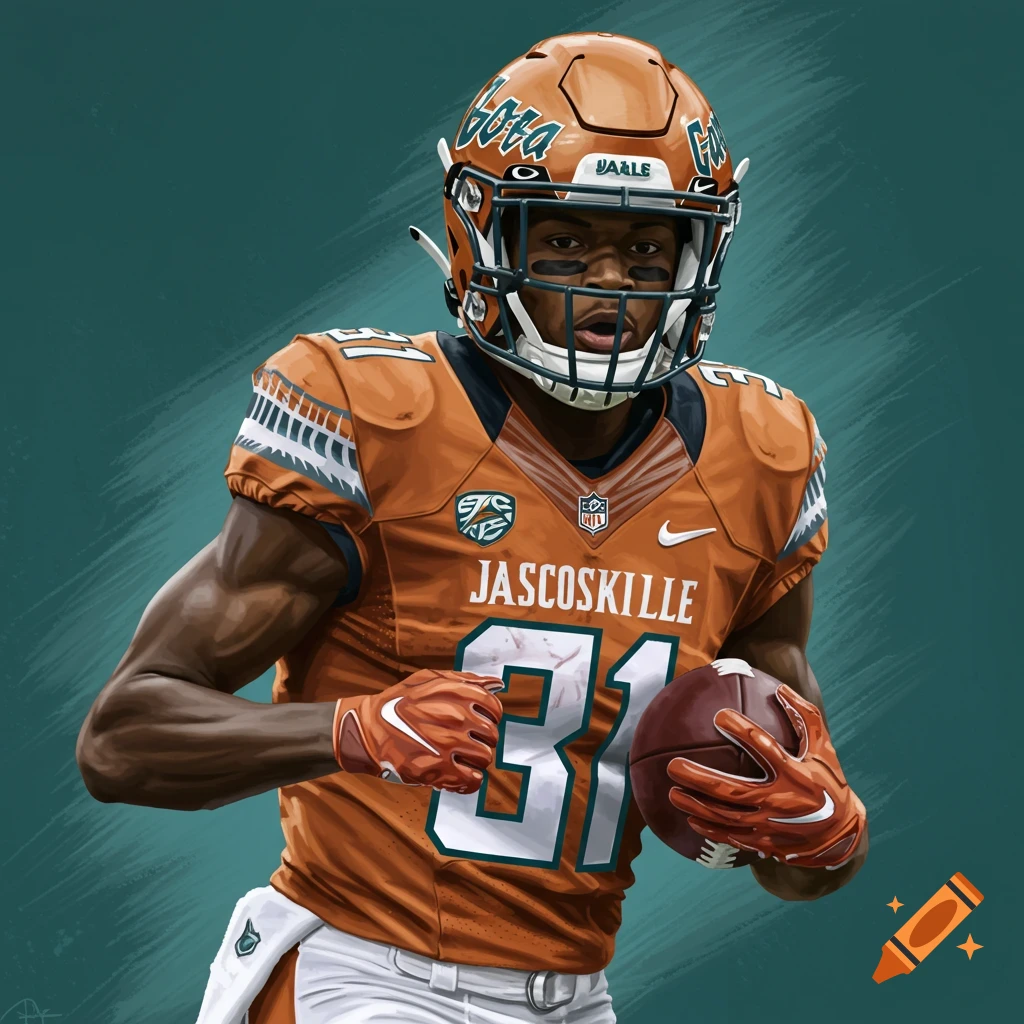 Jaime Marquez, football player, Jacksonville Speed receiver on Craiyon