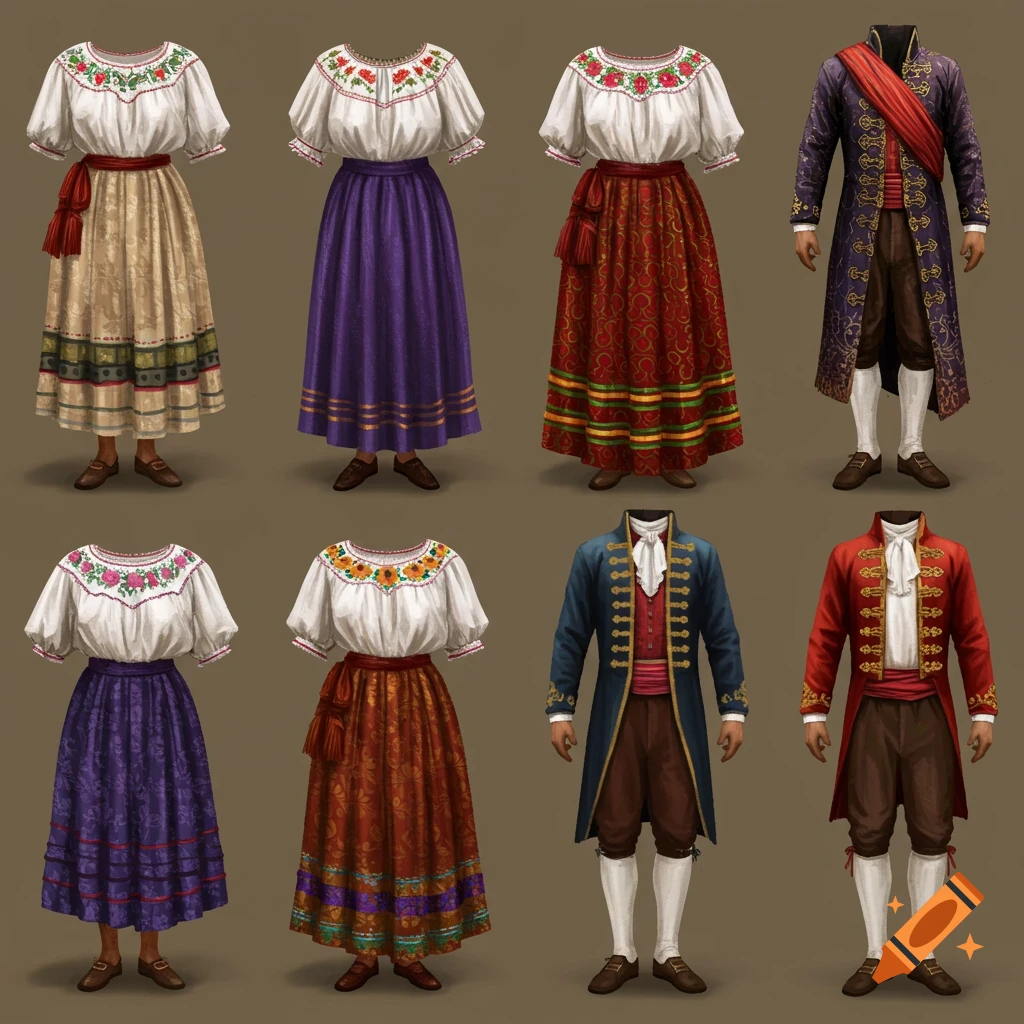 Colonial mestizo clothing on Craiyon