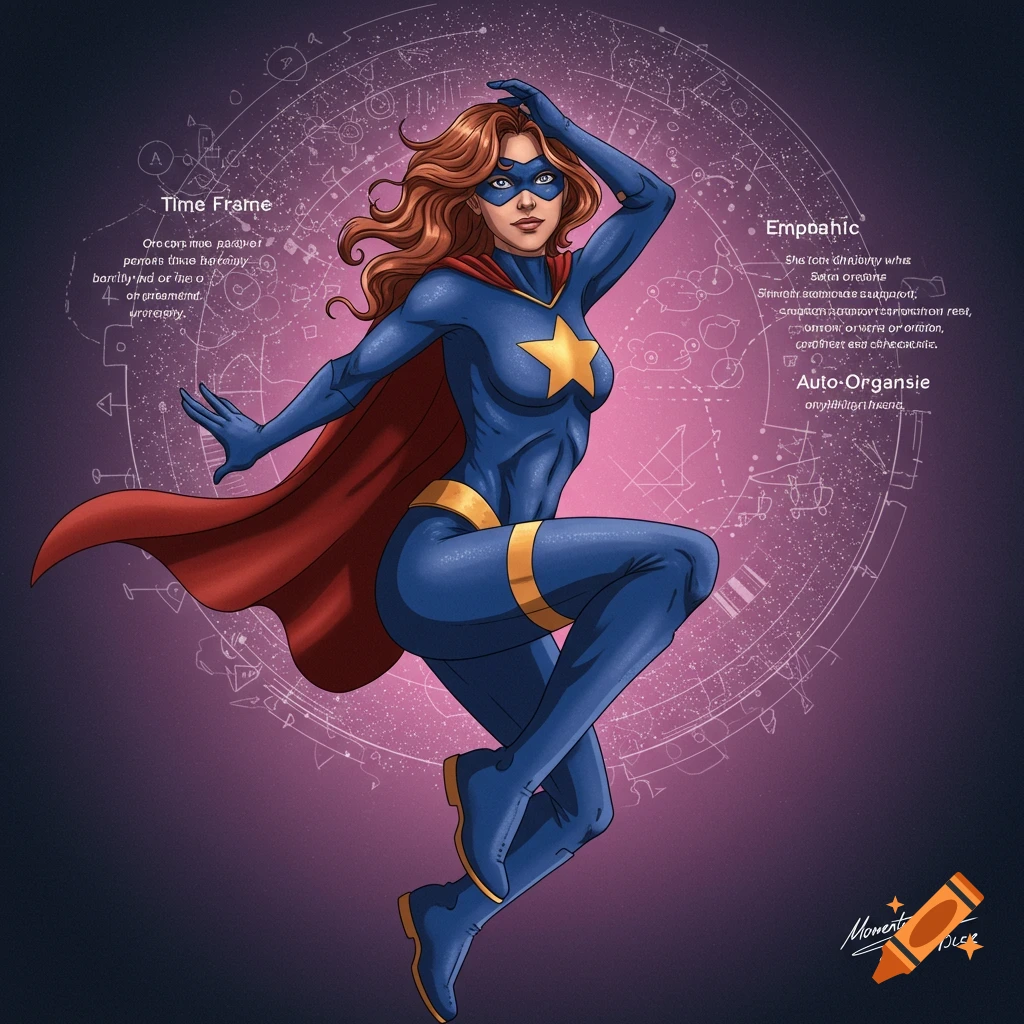 Superhero with time manipulation and empathic abilities on Craiyon