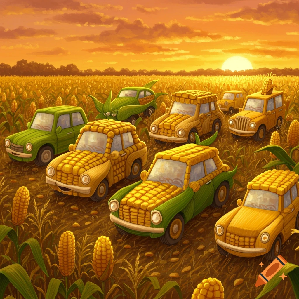 Corn cars concept on Craiyon