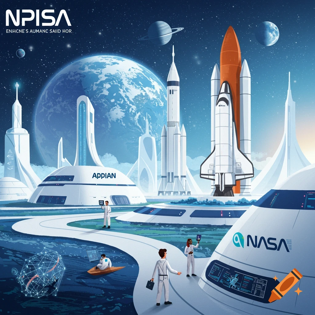 NASA partnership Appian HumanIT logo on Craiyon