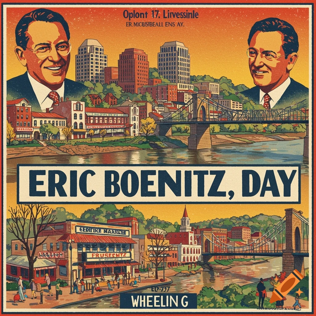 Eric Boenitz Day poster in Wheeling, West Virginia on Craiyon