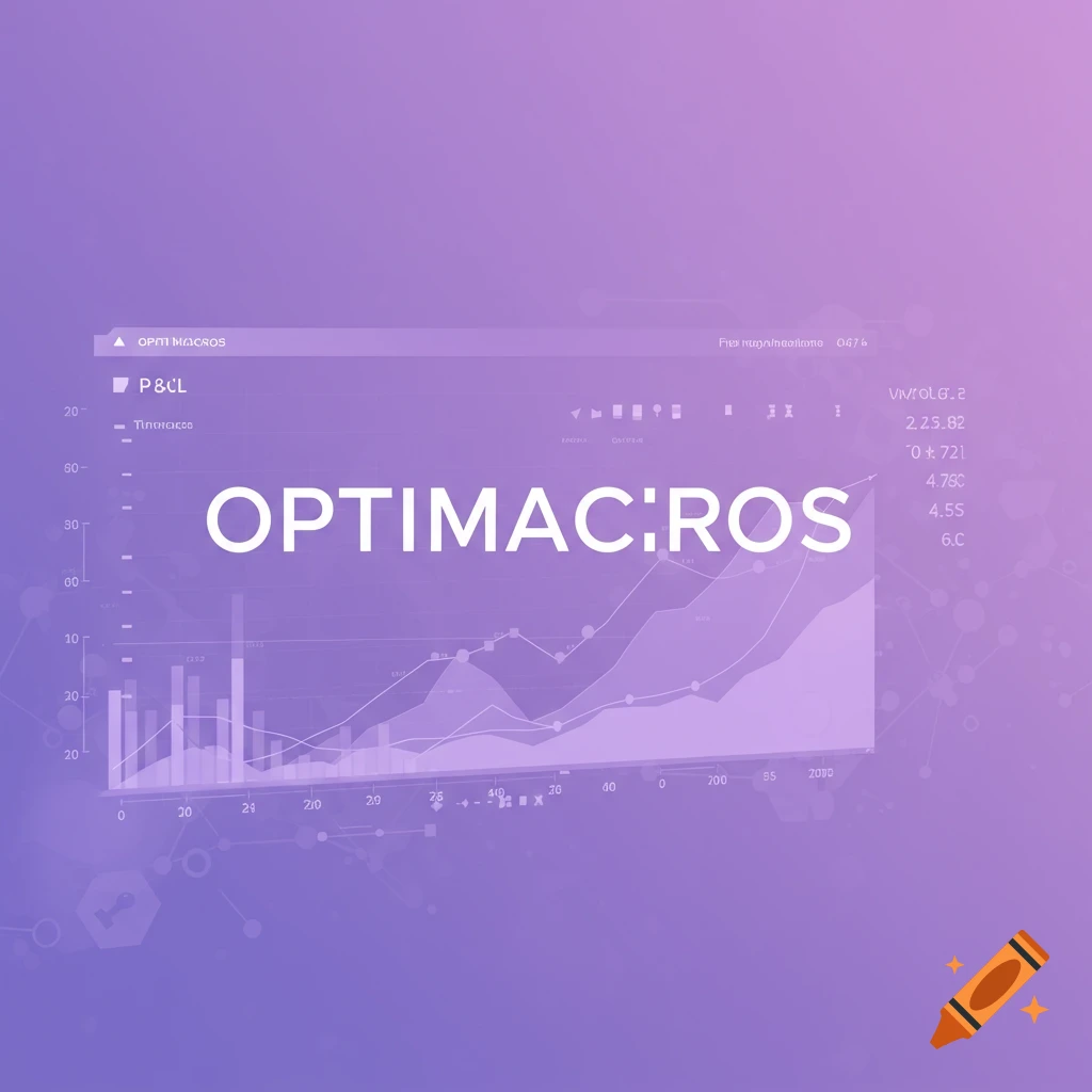 Minimalistic financial dashboard interface with P&L model in lavender and light purple tones ...