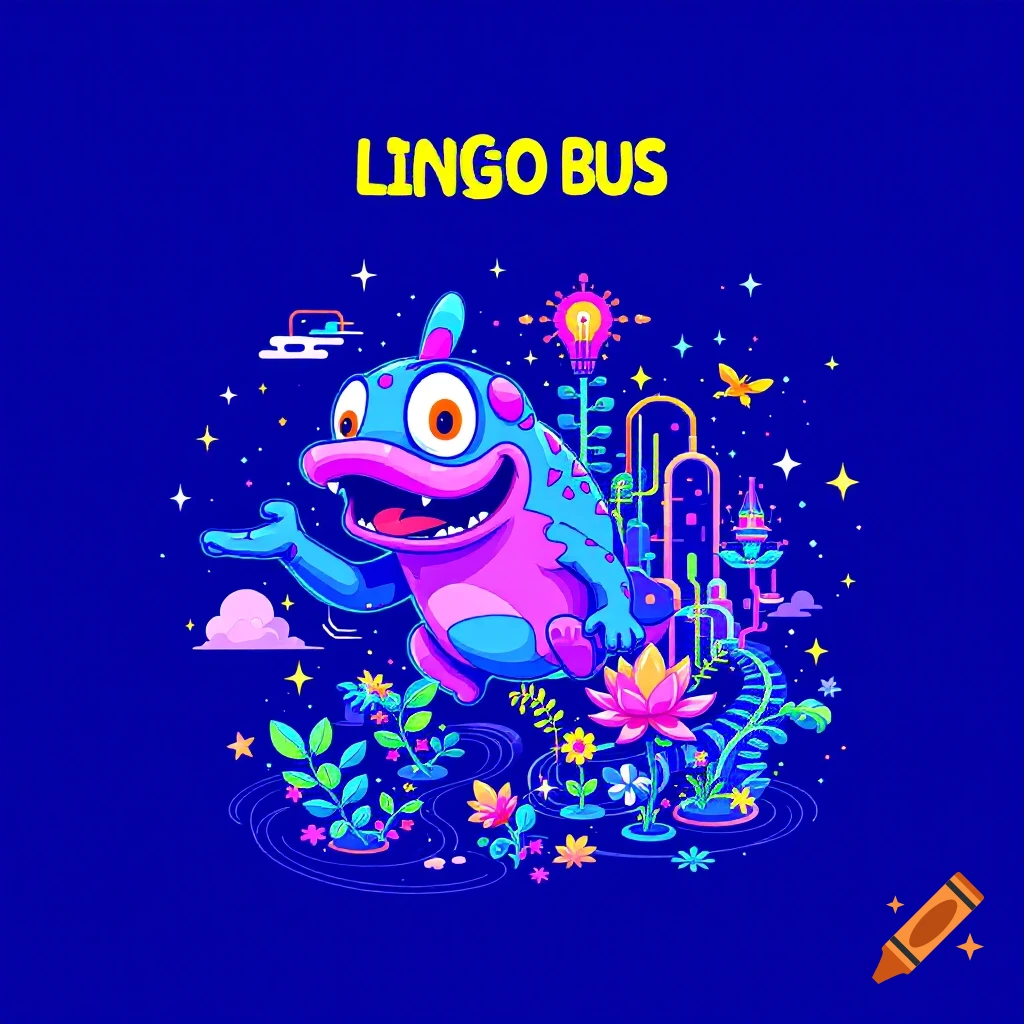 A blonde child using Lingo Bus tablet travels to ancient China, learns calligraphy and joins ...