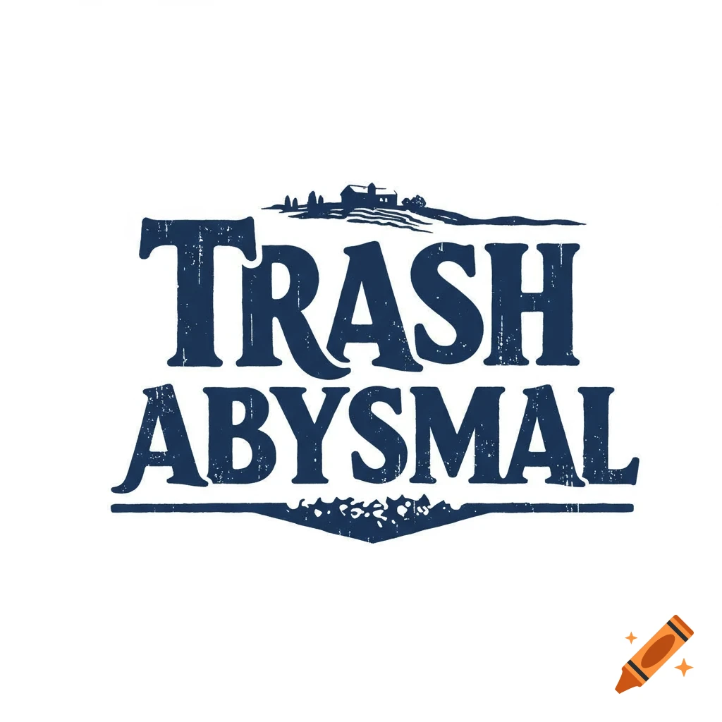 Trash and Abysmal logo in Tanimura and Antle style. Typography logo ...