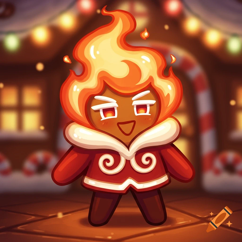 Burning Spice Cookie from Cookie Run Kingdom on Craiyon