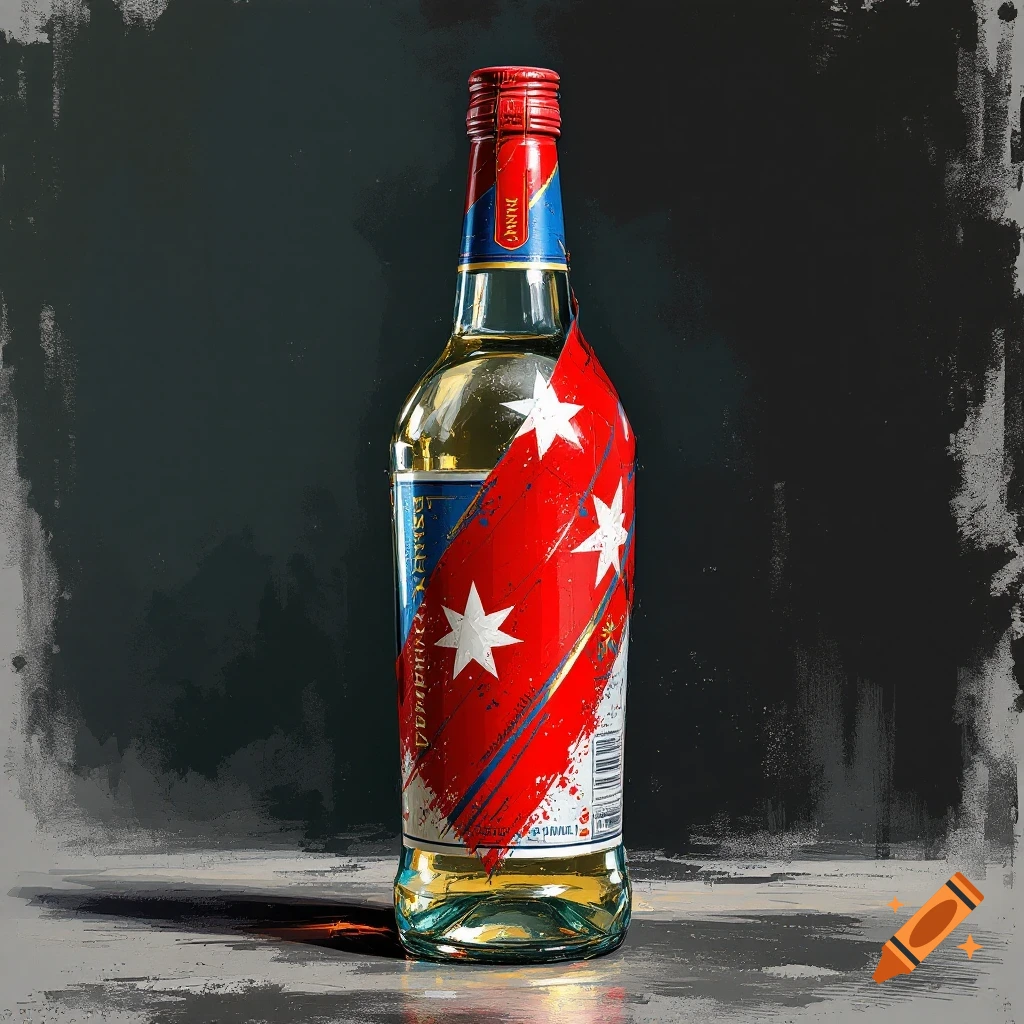 Logan Paul Prime bottle with Saratoga wrapper on Craiyon