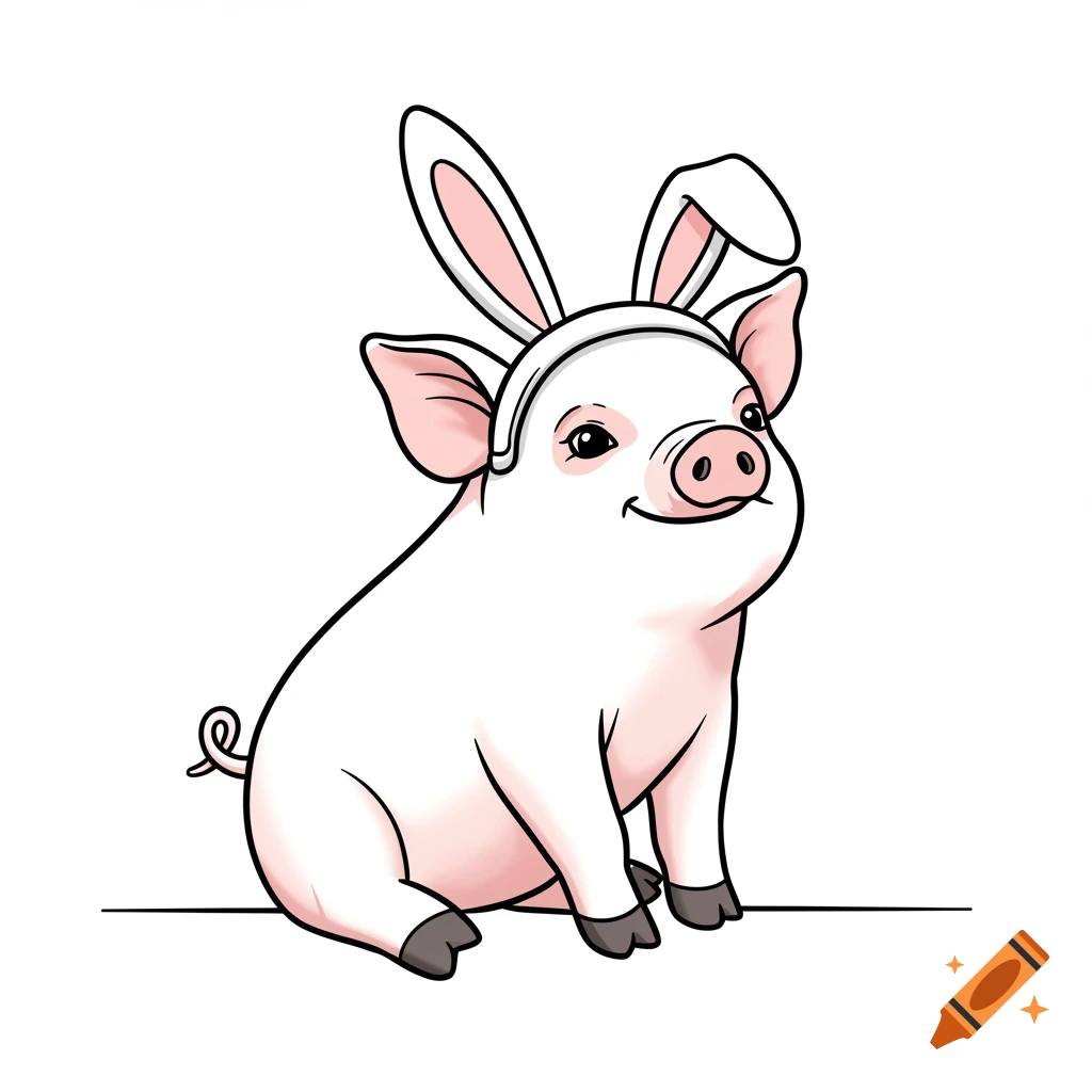 How To Draw A Cute Cartoon Pig