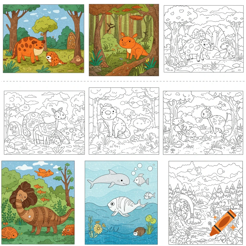 Coloring pages on Craiyon