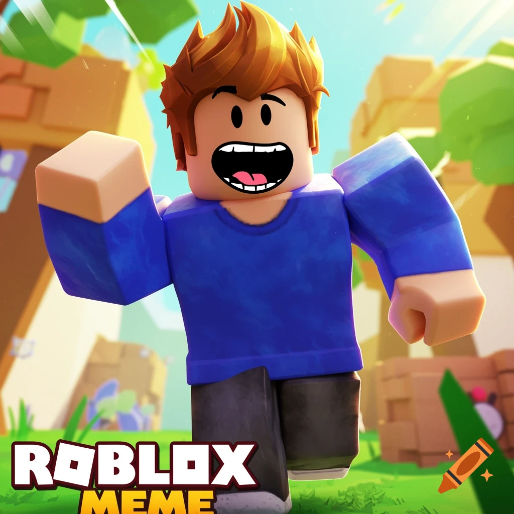 Roblox meme with caption on Craiyon