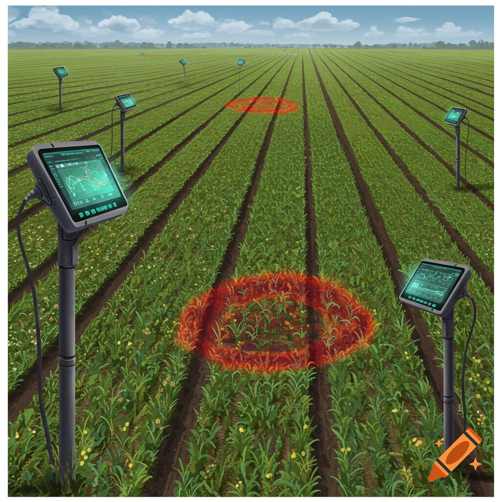 Poster design of futuristic glasses for detecting diseased crops in ...