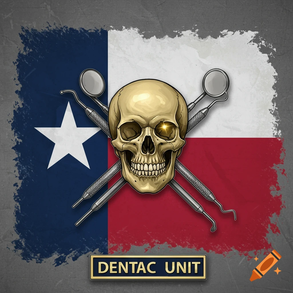 United States Army Dentac unit challenge coin with skull, dental tools ...