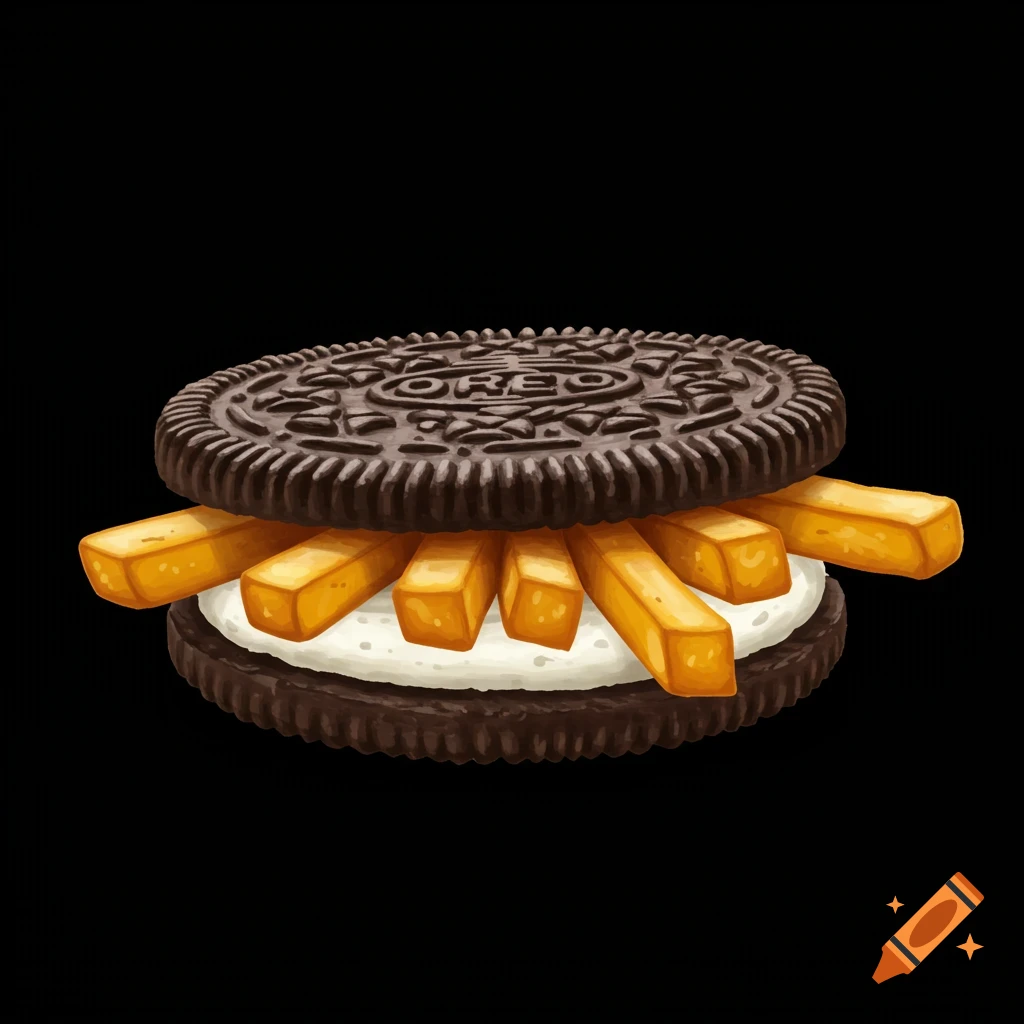 A black Oreo cookie package with Character.AI logo and text, featuring ...