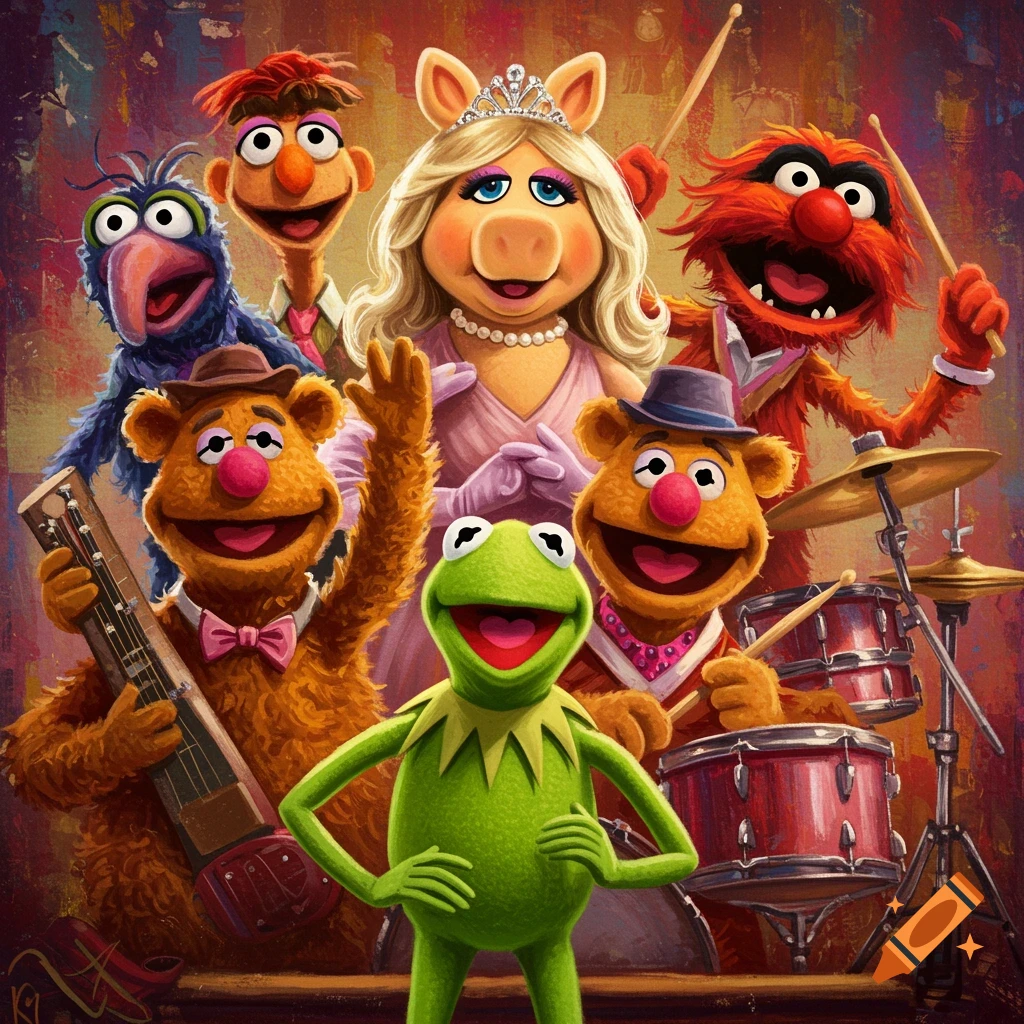 The Muppets, including Kermit, Miss Piggy, and Animal, celebrate a 40th ...