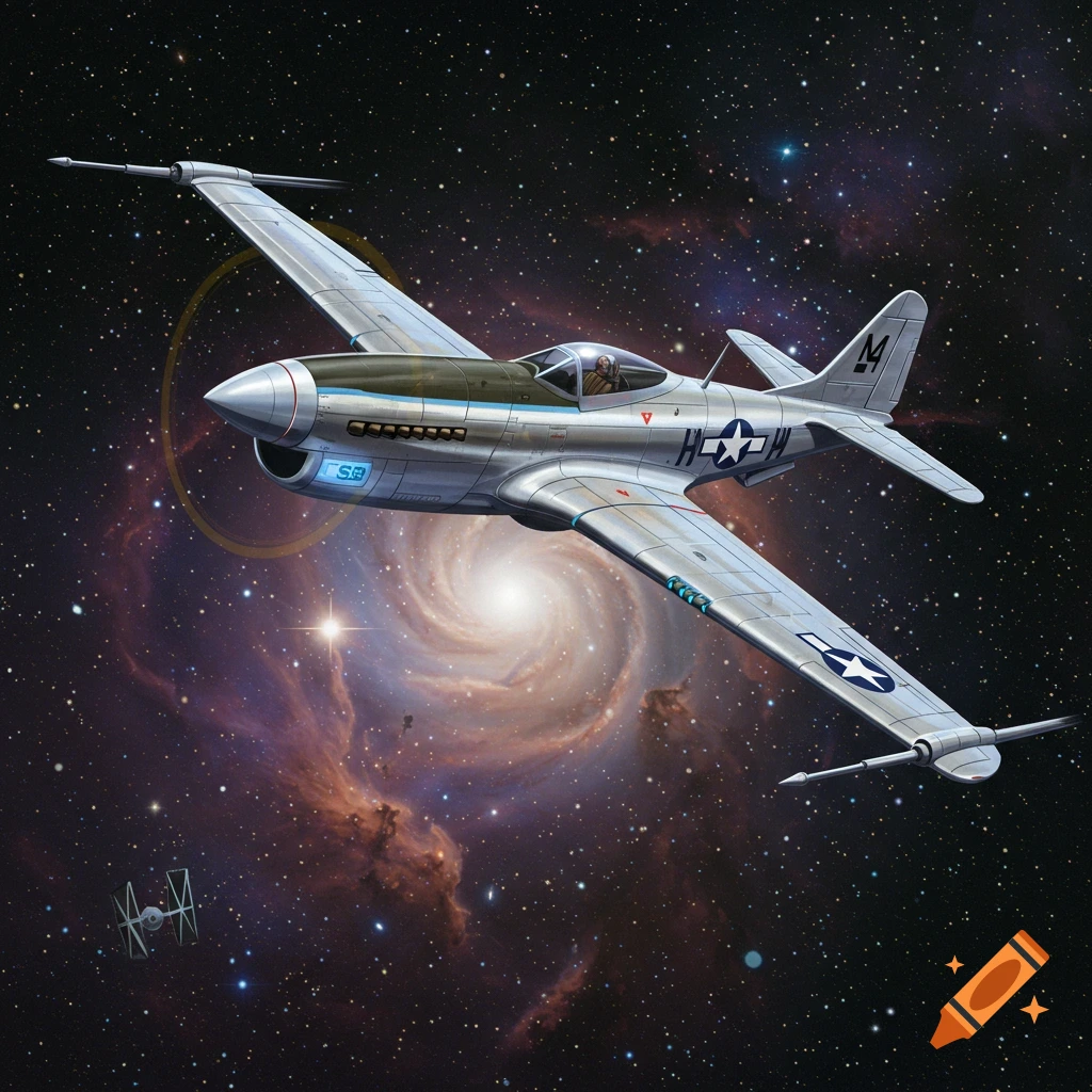 P-80 Shooting Star as a Star Wars fighter on Craiyon