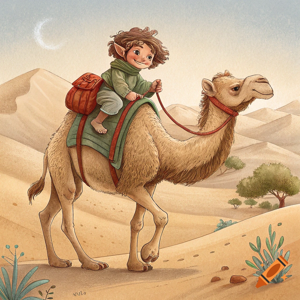 A chubby dwarf ogre riding a natural donkey on Craiyon