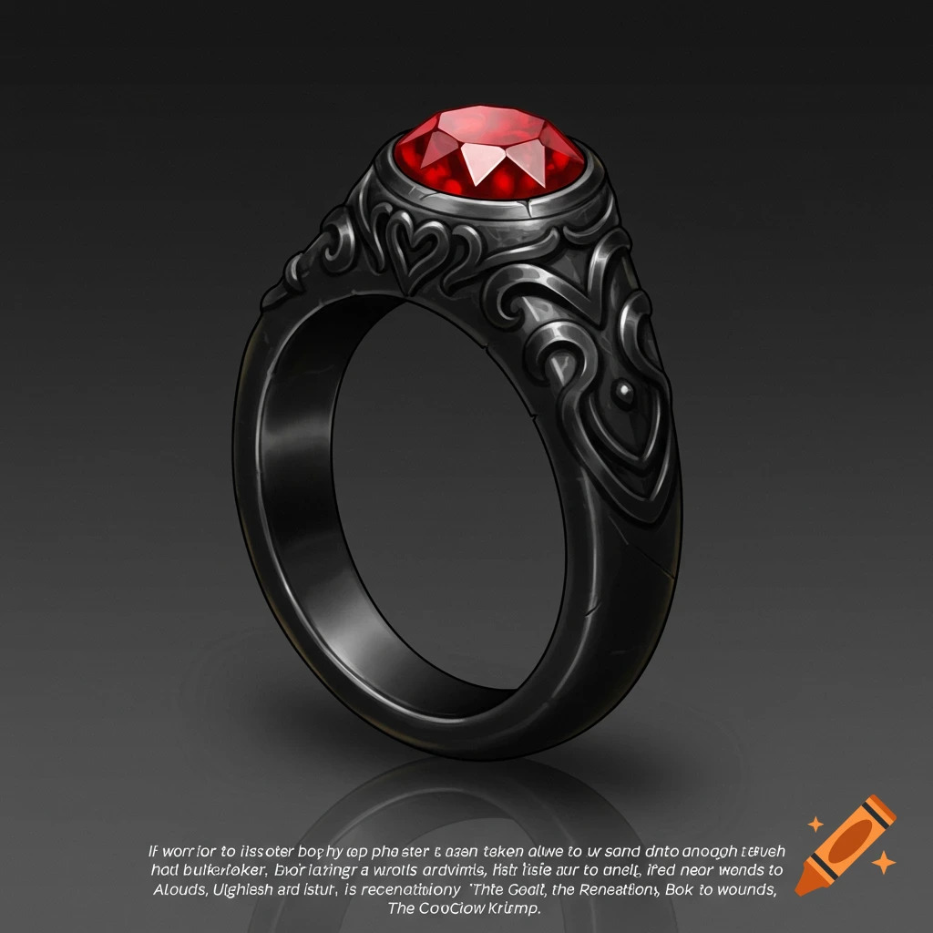 Ring with red gem on Craiyon