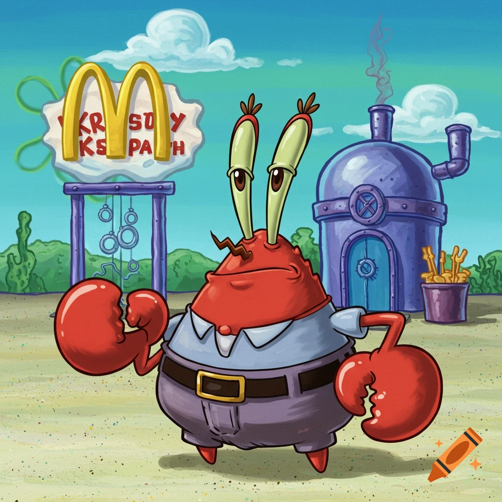 Mr. Krabs on Spongebob on Craiyon