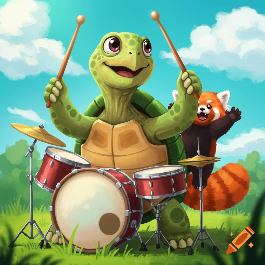 Anime style Naruto plays double bass on a jazz stage with Snubbull ...