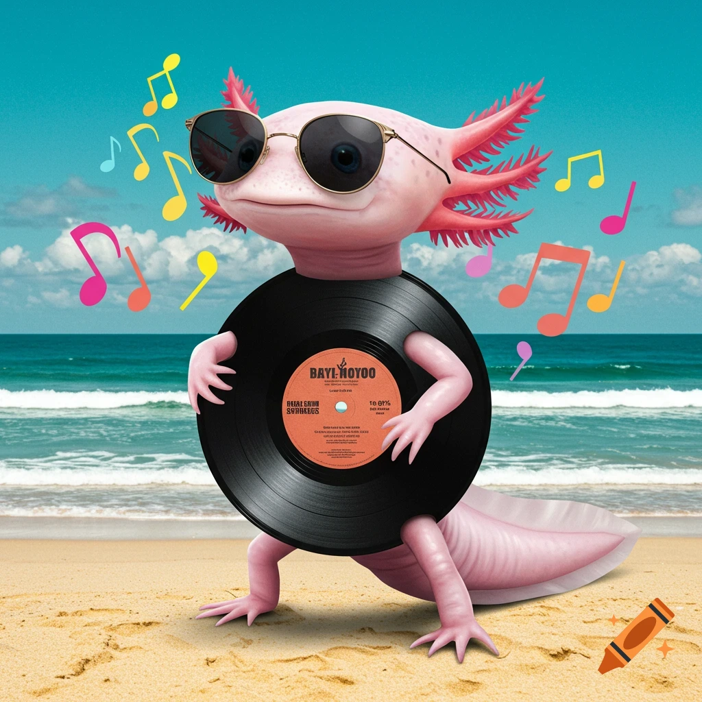 Axolotl images created on Craiyon