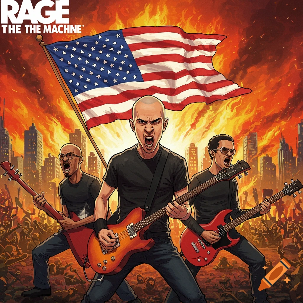 Rage Against the Machine Evil Empire artwork on Craiyon