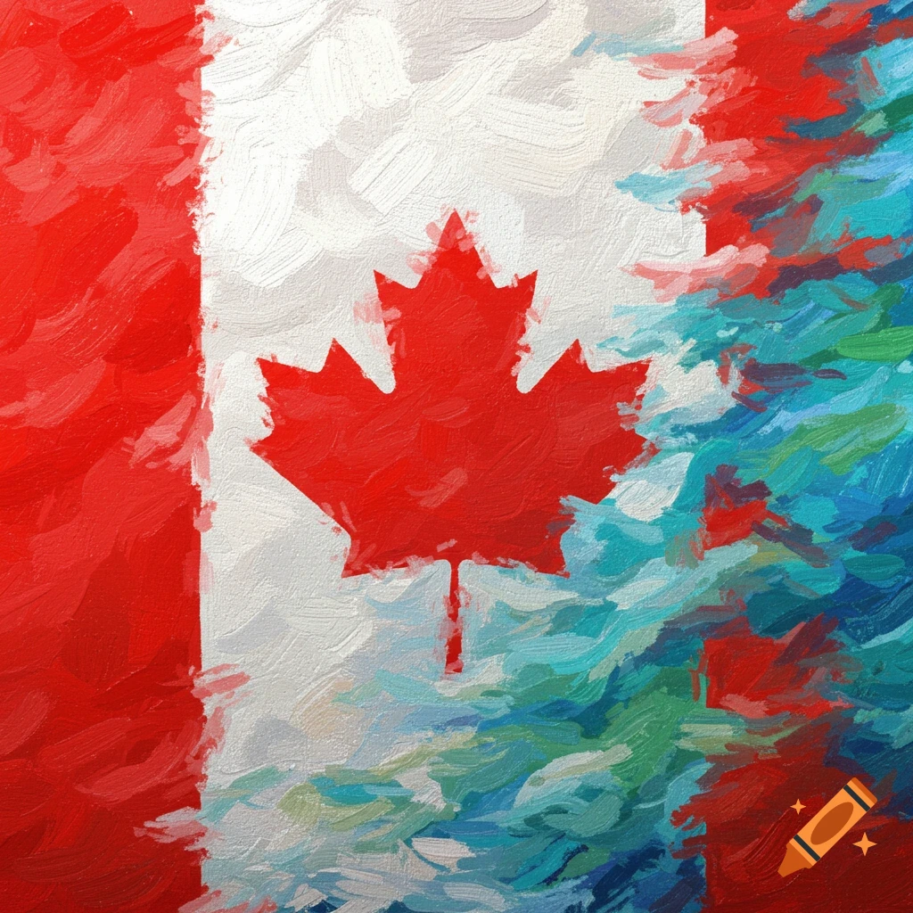 Canadian flag fading on Craiyon