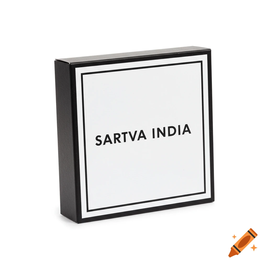 SATTVA INDIA logo on white square box in black font on Craiyon