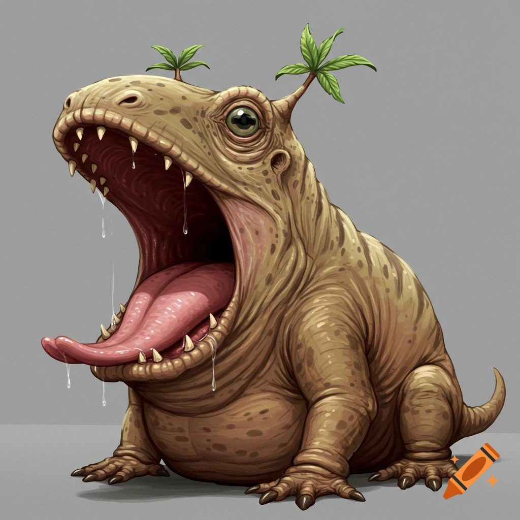 Yoglog beast feasting on Craiyon