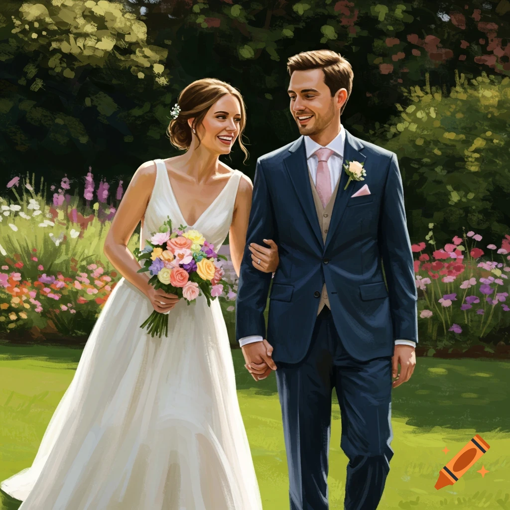 Bride and groom sharing a kiss in realistic 4K on Craiyon