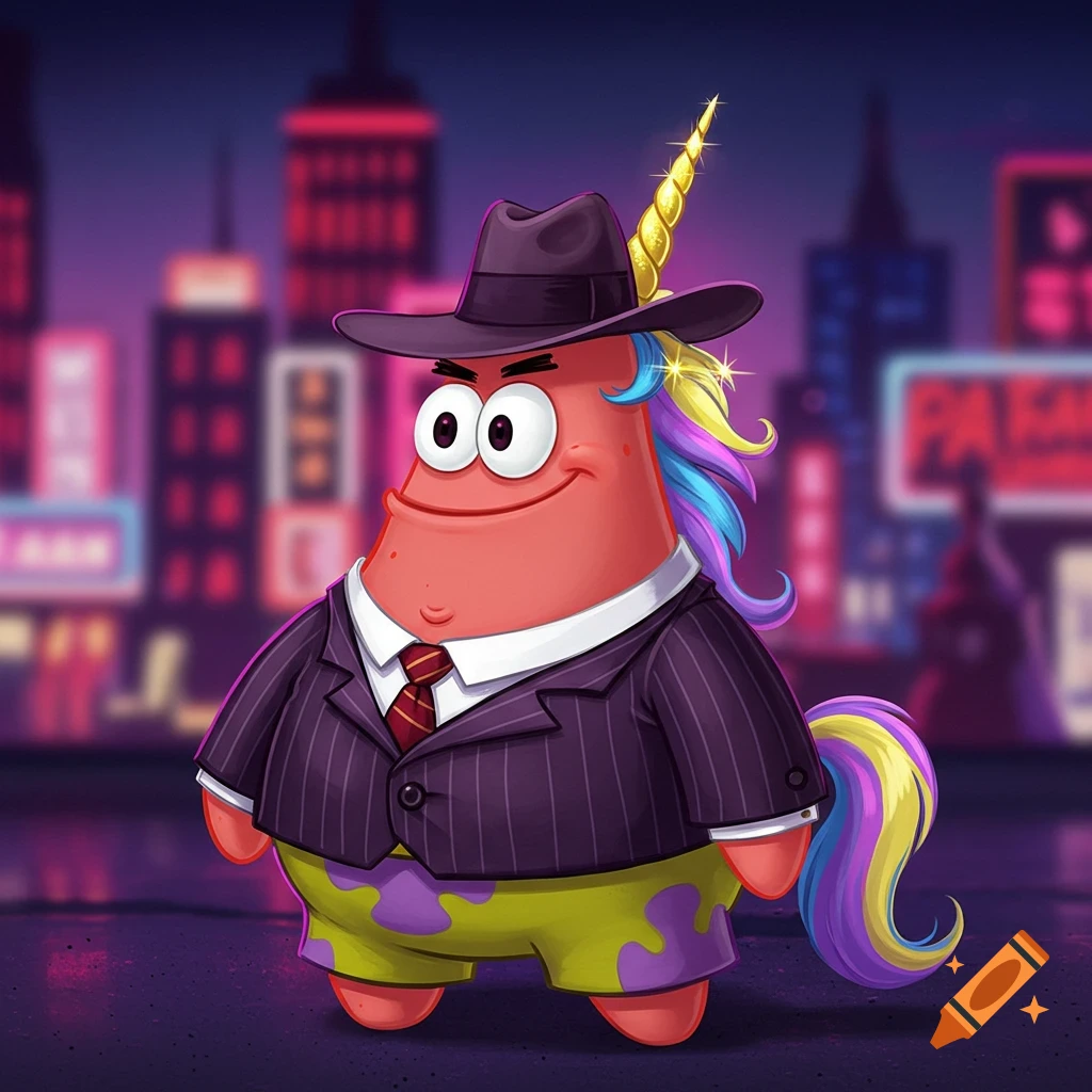 Patrick Star Como Um Gangster