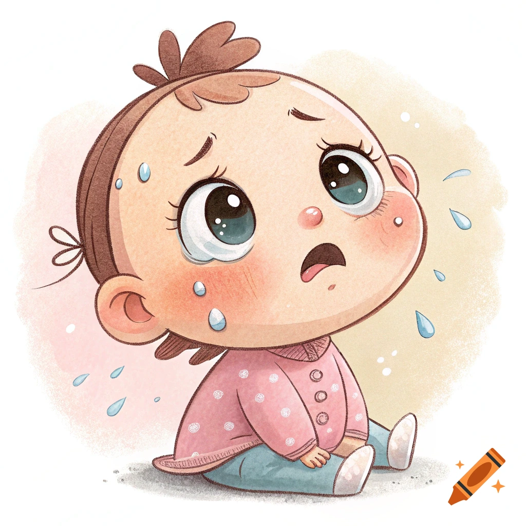 Crying Baby Boy Cartoon