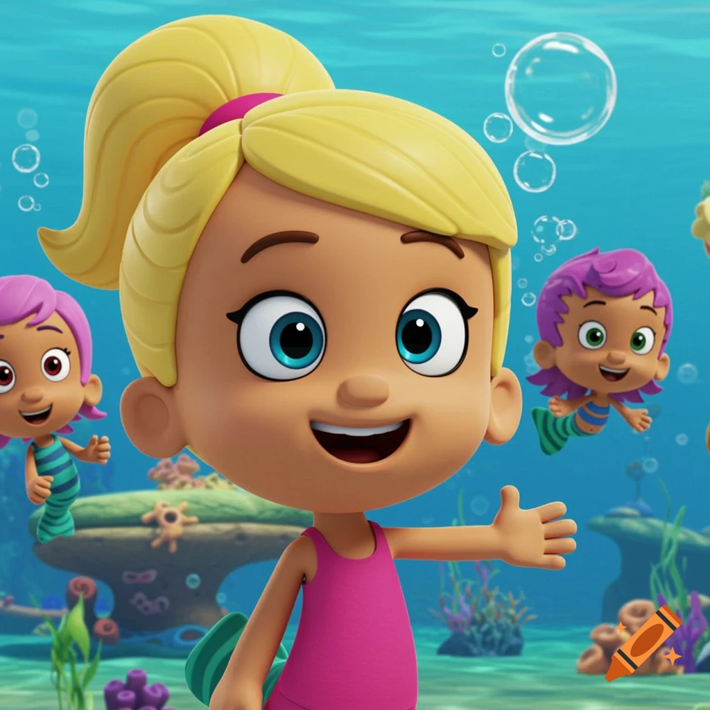 Molly from Bubble Guppies cartoon on Craiyon