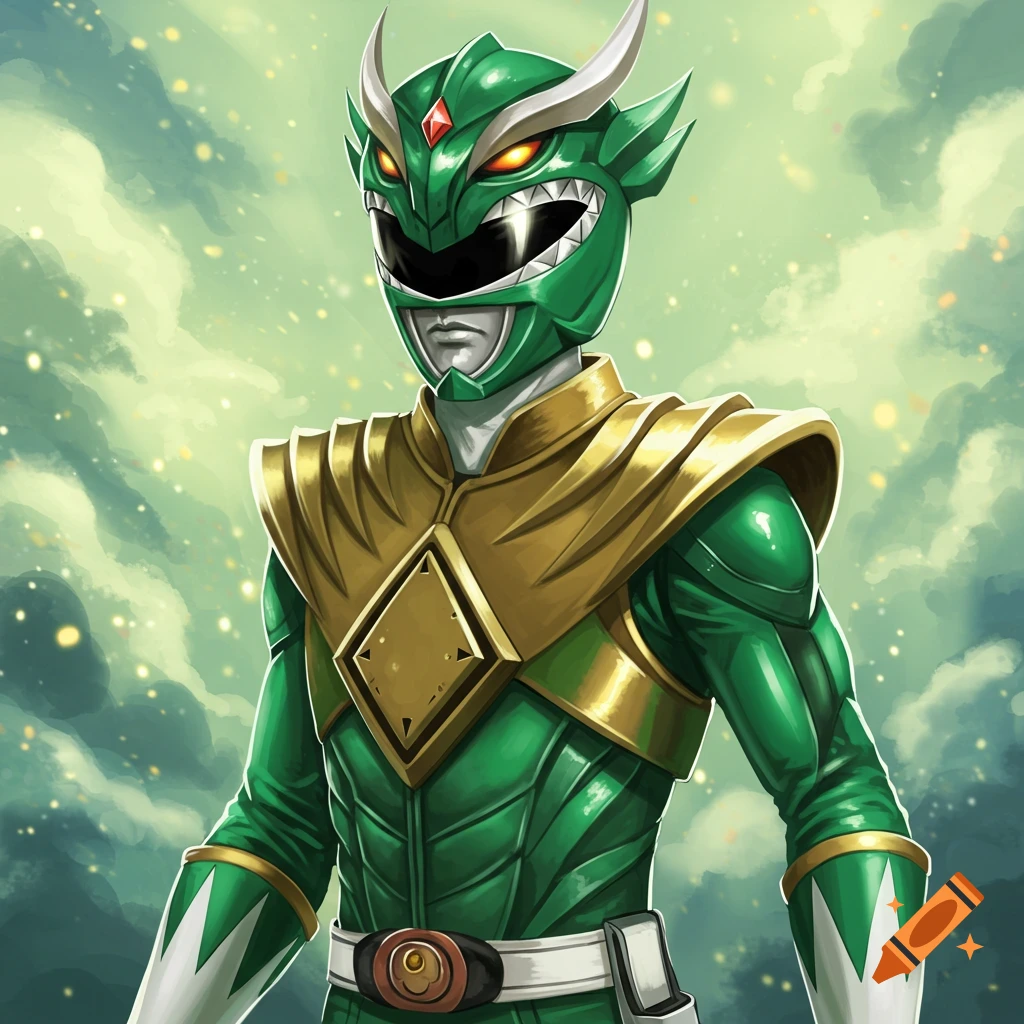 Black power ranger on a white background in the style of Russia on Craiyon