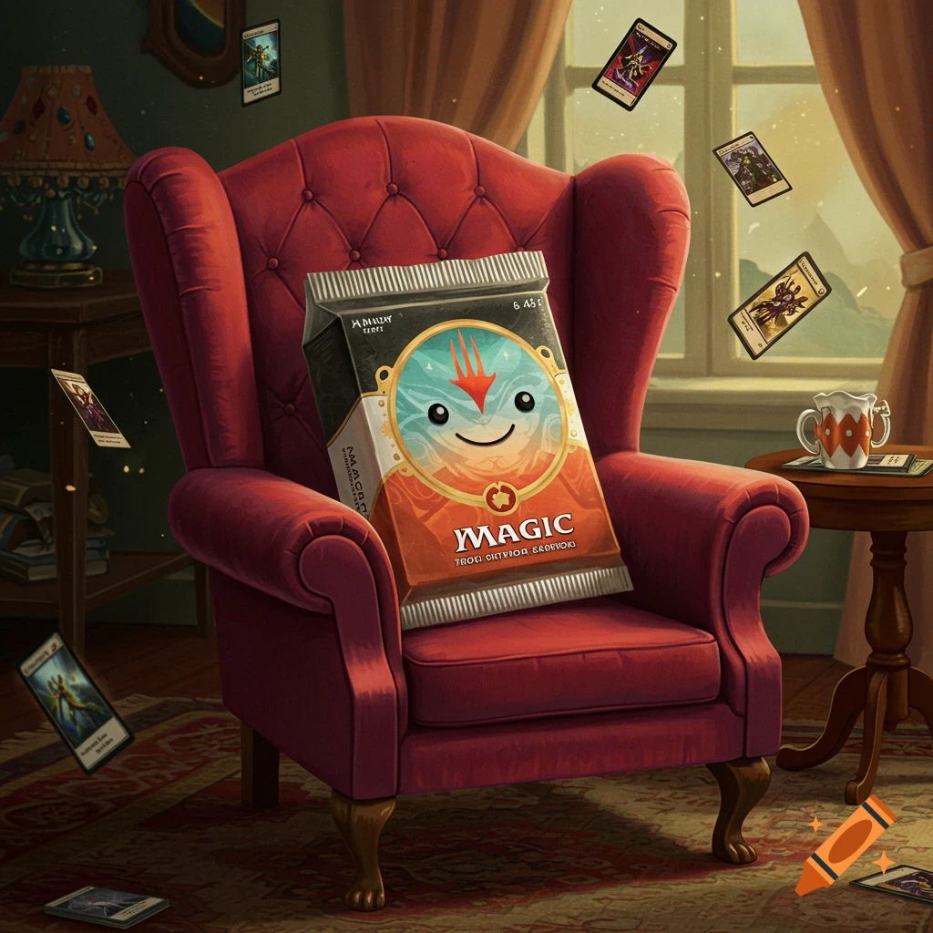 A person's hands open a holographic pack, revealing a cartoon monster ...