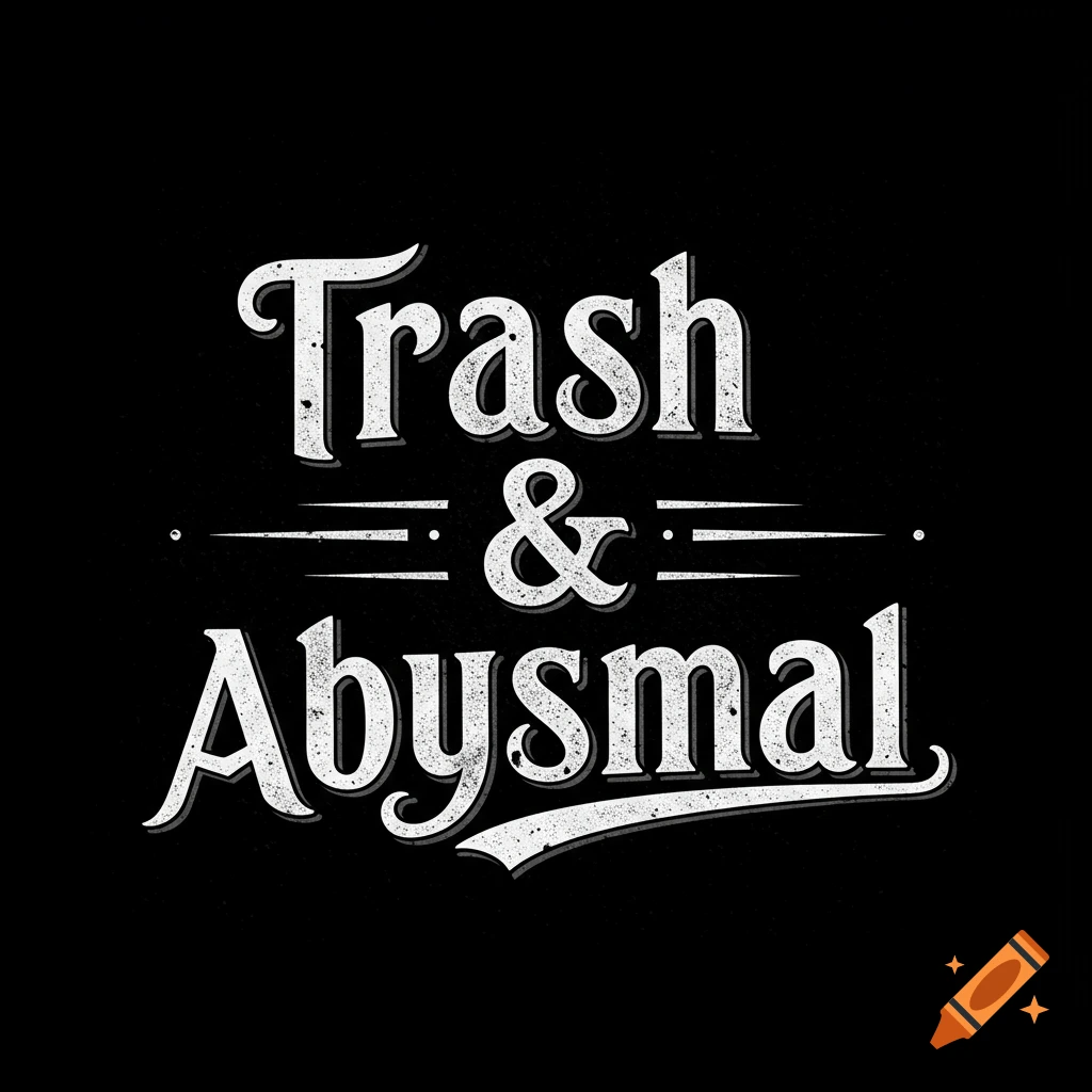 Trash & Abysmal text in Tanimura and Antle logo style on Craiyon