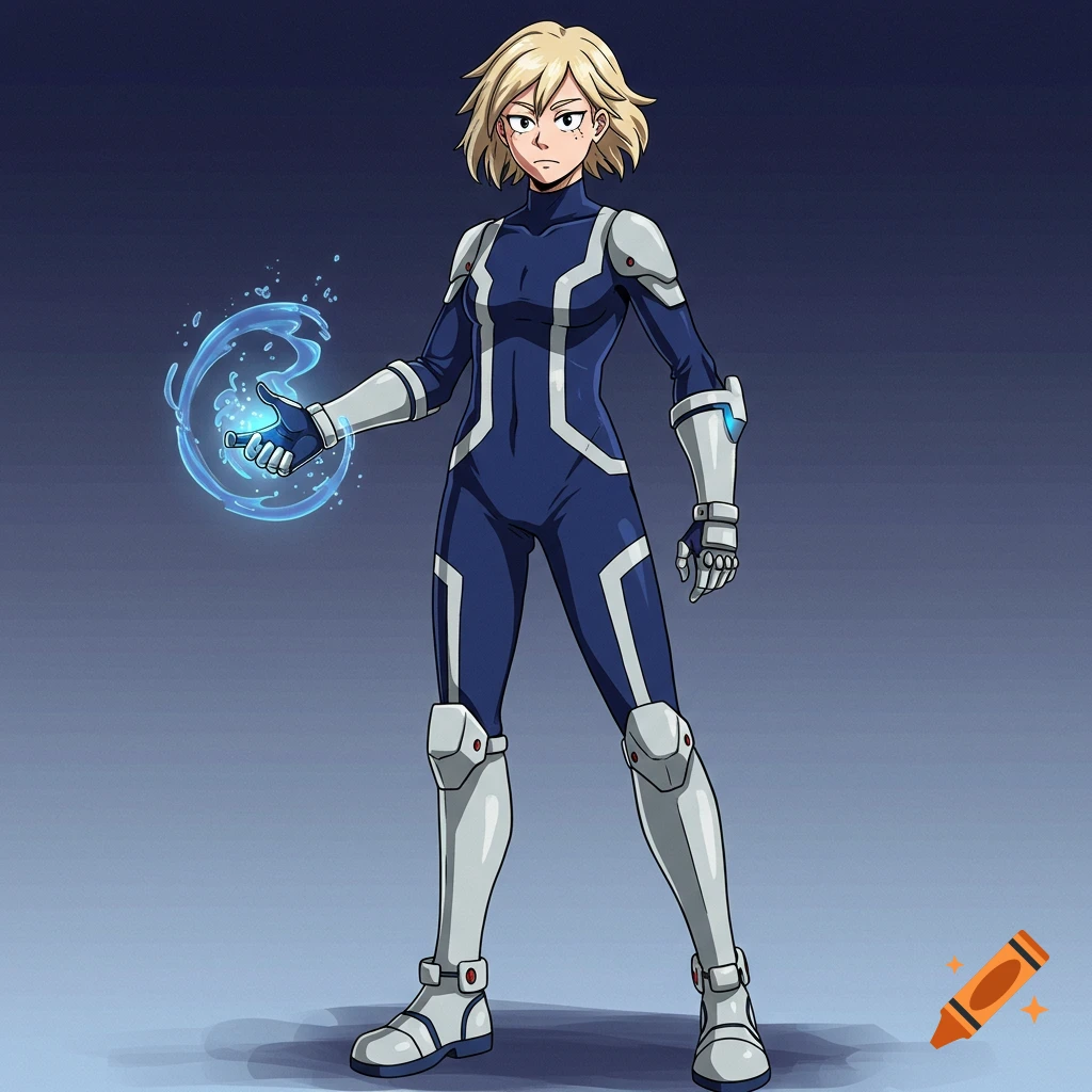 Female character with air manipulation quirk in MHA style on Craiyon