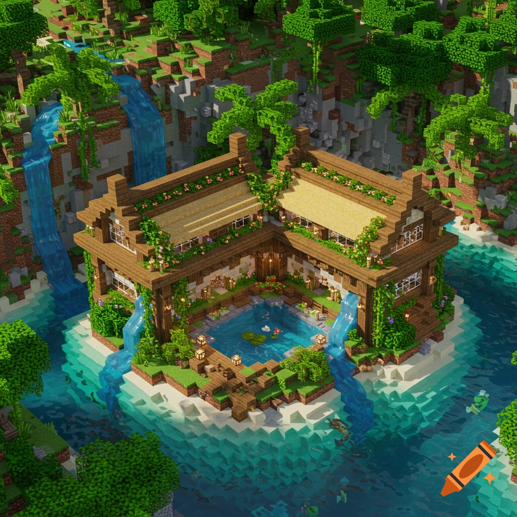 Large, detailed Minecraft mega base with a central rose compass and ...