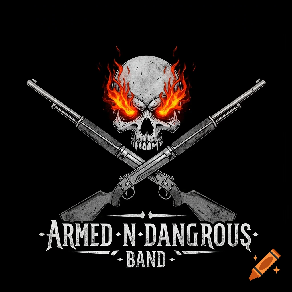 ARMED - N - DANGEROUS BAND logo on Craiyon