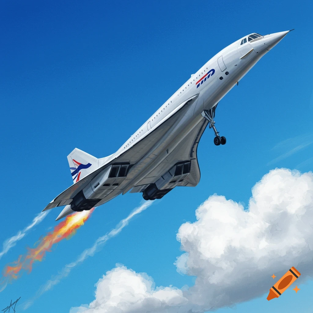 Concorde plane on Craiyon
