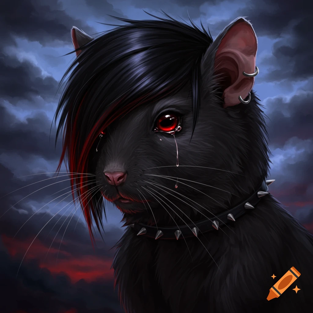 Illustration of an emo monkey with spiked collar and ripped jeans. on ...