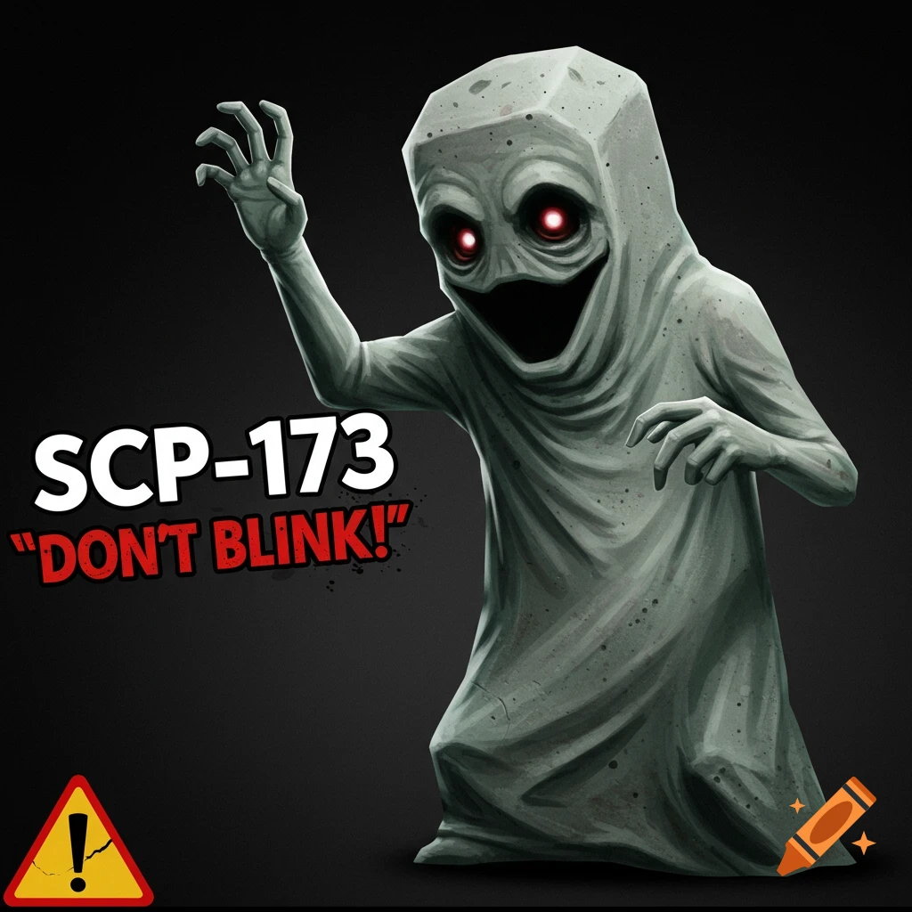 SCP-173 YouTube thumbnail on Craiyon