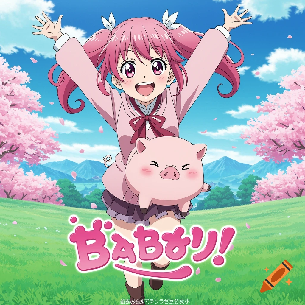Anime movie poster of a little girl turning into a pig named Babuy on ...
